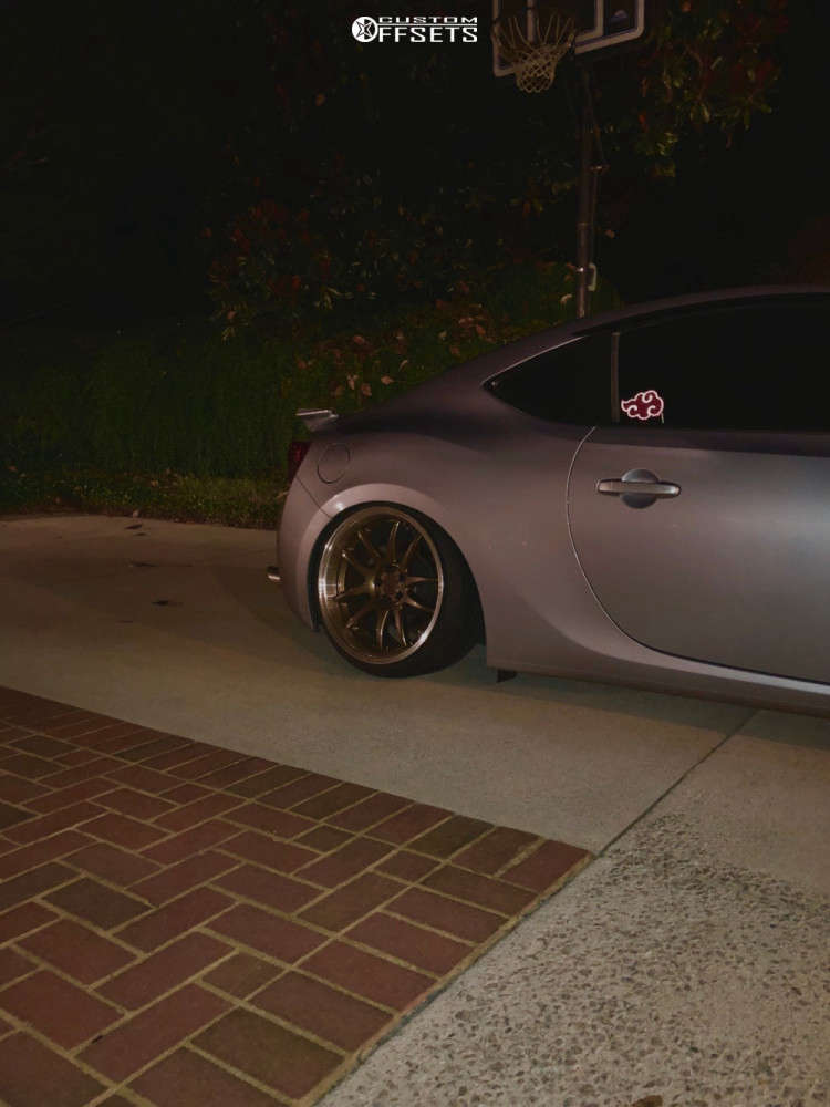 2016 Subaru BRZ with 18x9.5 35 Aodhan DS02 and 215/35R18 Achilles Atr Sport and Coilovers ...