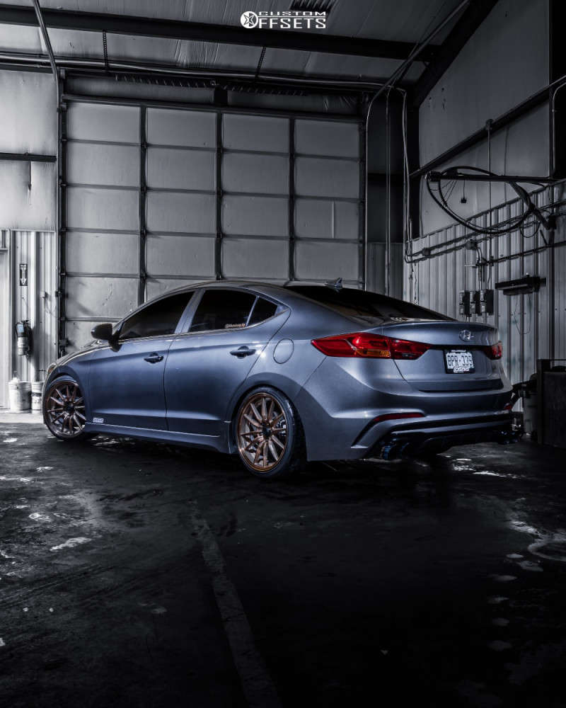 2018 Hyundai Elantra with 18x8.5 35 Cosmis Racing R1 and 215/35R18 ...