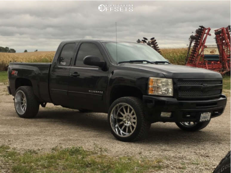 2011 Chevrolet Silverado 1500 with 22x12 -44 Hardcore Offroad Hc13 and ...