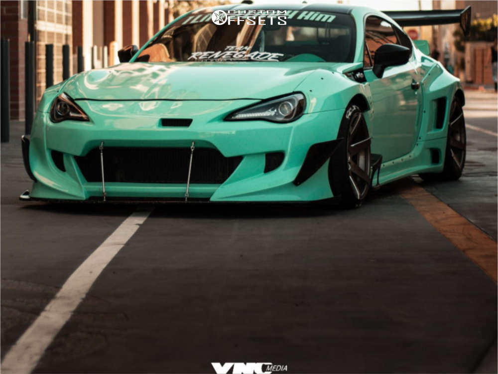 2016 Scion FR-S with 18x9.5 15 Cosmis Racing S1 and 265/35R18 Falken ...