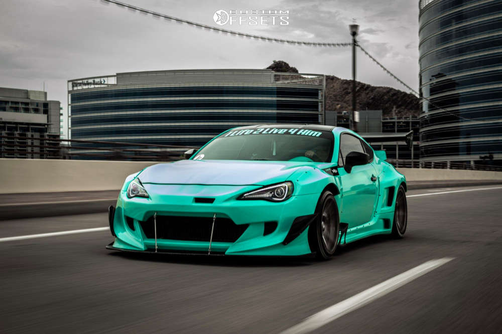 2016 Scion FR-S with 18x9.5 15 Cosmis Racing S1 and 265/35R18 Falken ...