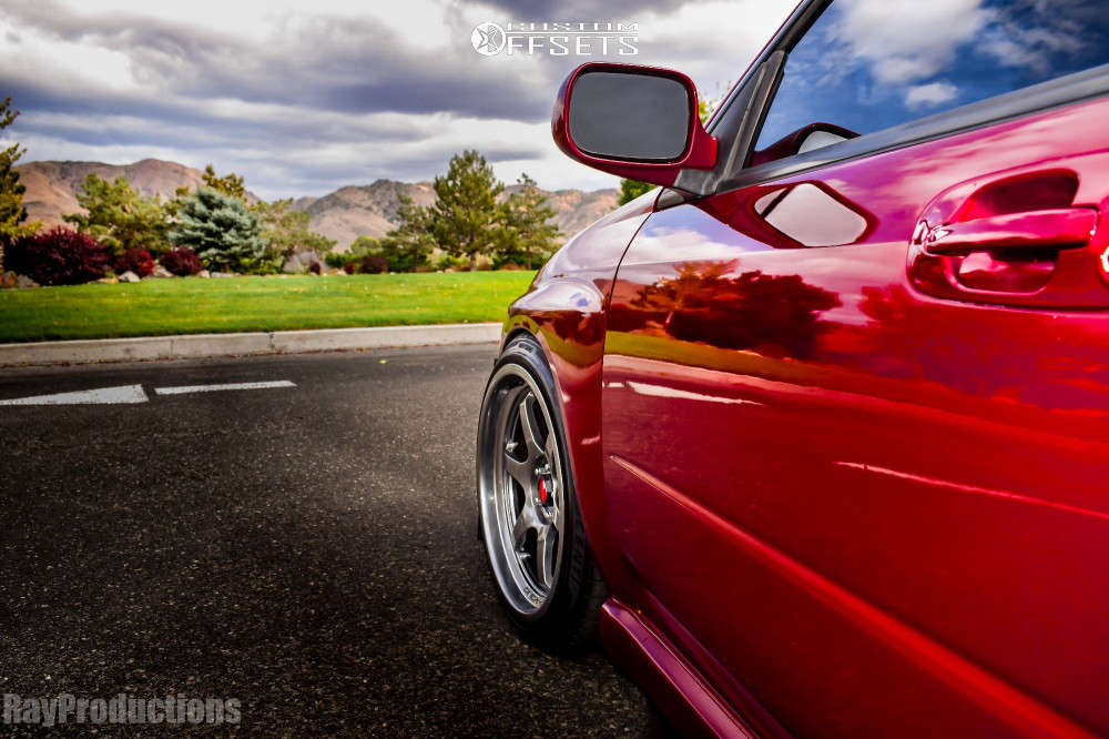 2002 Subaru WRX with 18x9.5 30 Aodhan Ah08 and 225/40R18 Dcenti D9000 ...
