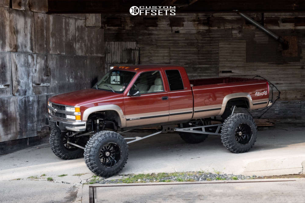 1998 Chevrolet K2500 with 22x14 -76 Anthem Off-Road Equalizer and 42/13 ...