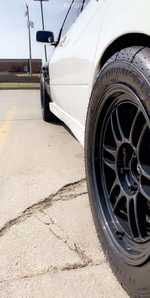 2003 Mitsubishi Lancer with 17x9 22 Enkei RPF1 and 275/40R17 Mickey ...