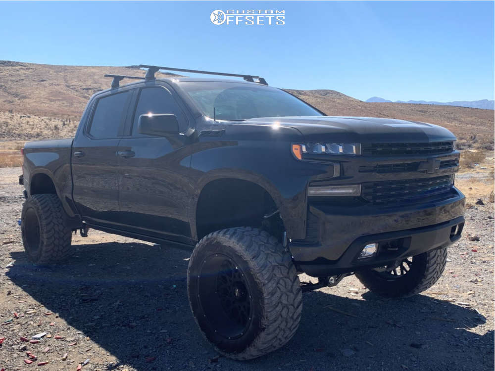 2019 Chevrolet Silverado 1500 with 22x12 -51 Vision Rocker and 37/13.5R22 AMP Mud Terrain Attack ...