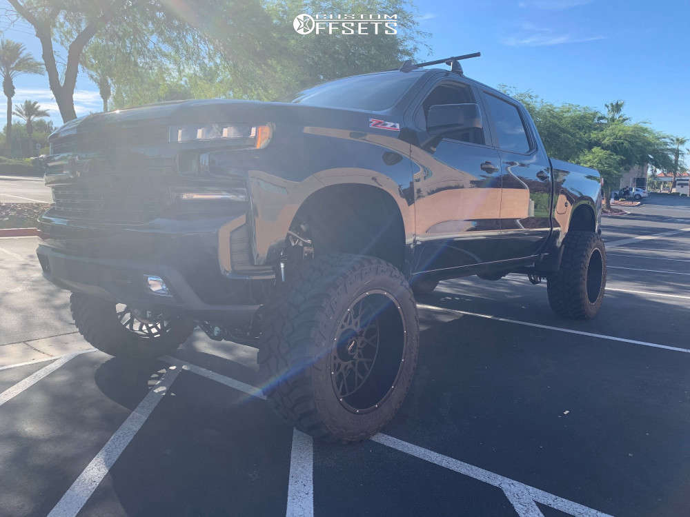 2019 Chevrolet Silverado 1500 with 22x12 -51 Vision Rocker and 37/13.5R22 AMP Mud Terrain Attack ...