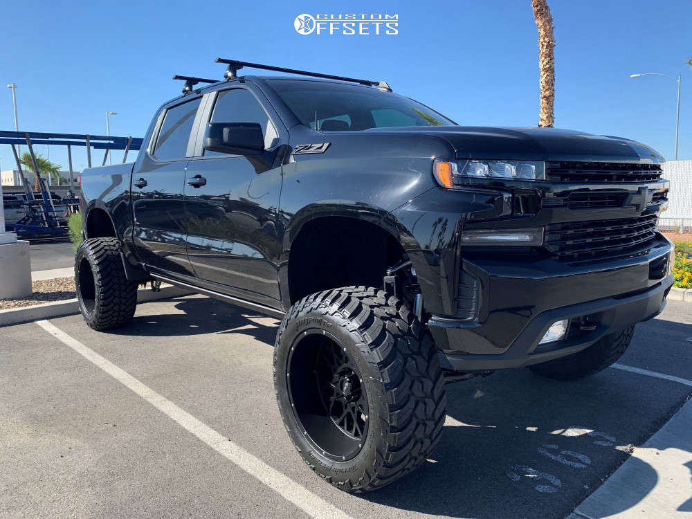 2019 Chevrolet Silverado 1500 with 22x12 -51 Vision Rocker and 37/13.5R22 AMP Mud Terrain Attack ...