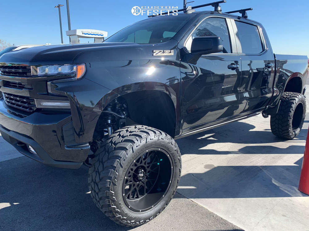 2019 Chevrolet Silverado 1500 with 22x12 -51 Vision Rocker and 37/13.5R22 AMP Mud Terrain Attack ...