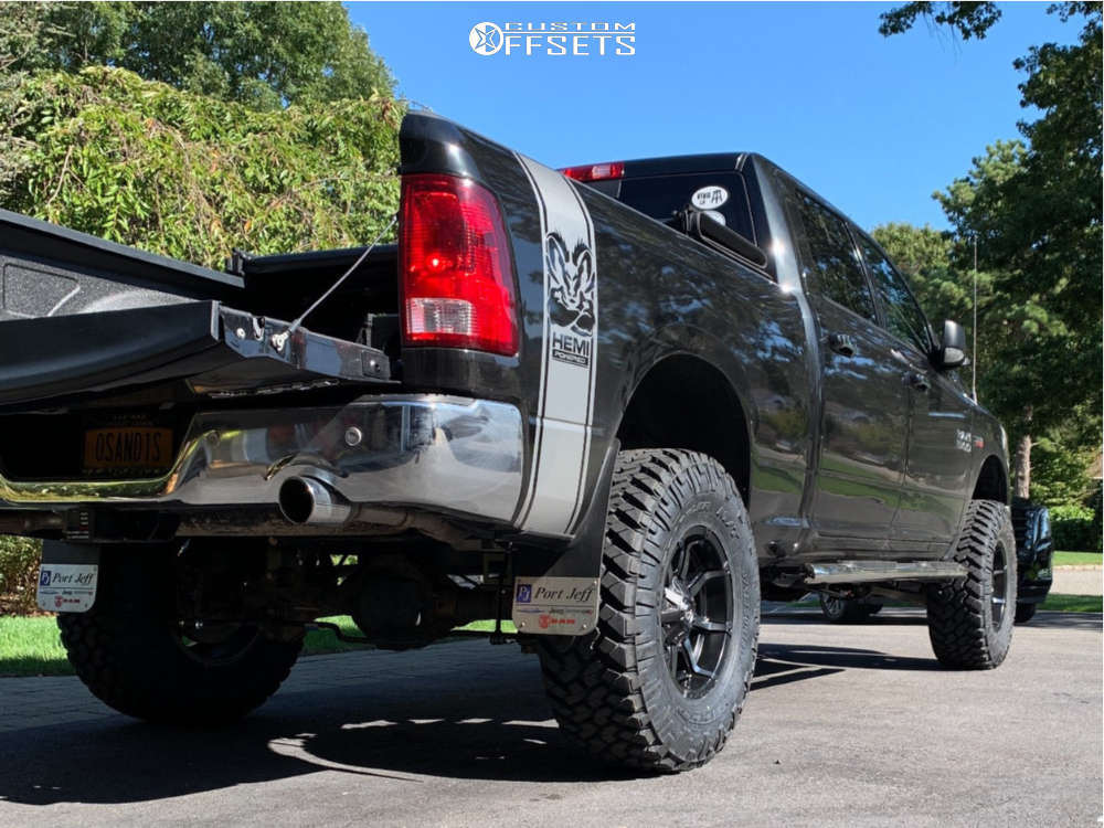 2017 Ram 1500 with 18x9 -12 Fuel Coupler and 37/12.5R18 Nitto Trail ...