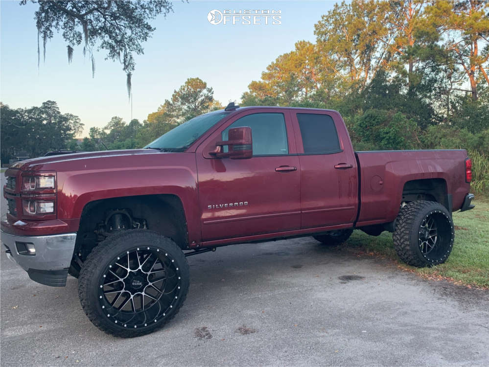 2015 Chevrolet Silverado 1500 with 24x14 -76 Moto Metal Mo986 and 35/12 ...