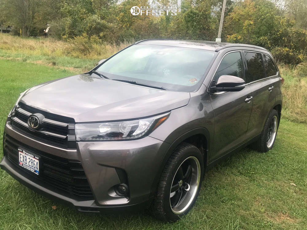 2019 Toyota Highlander with 20x10 25 TSW Stowe and 275/45R20 ...