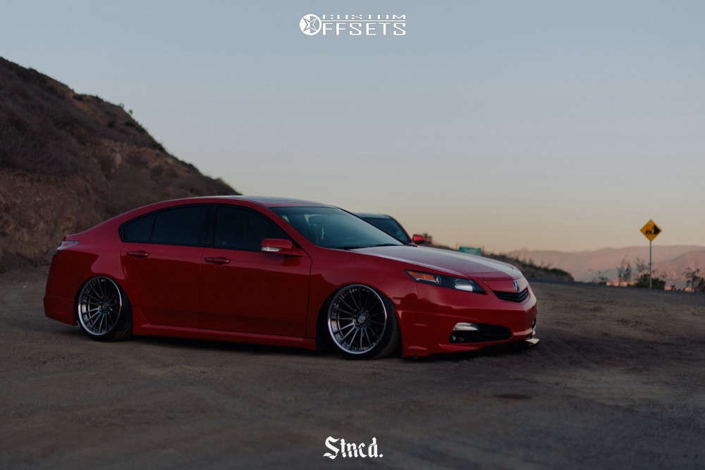 2010 Acura TL with 20x9.5 18 SSR Executor Cv04 and 245/35R20 Lionhart Lh-503 and Air Suspension ...
