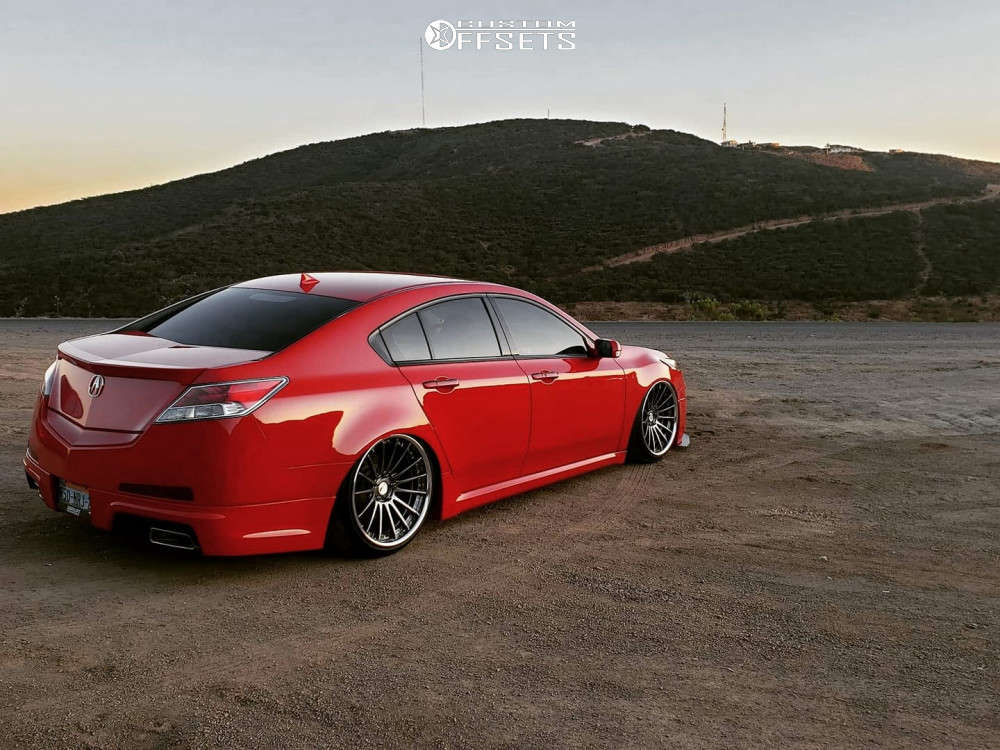 2010 Acura TL with 20x9.5 18 SSR Executor Cv04 and 245/35R20 Lionhart Lh-503 and Air Suspension ...