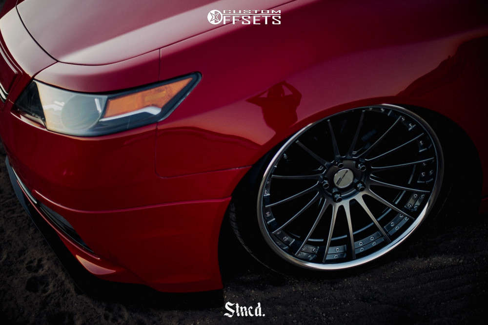 2010 Acura TL with 20x9.5 18 SSR Executor Cv04 and 245/35R20 Lionhart Lh-503 and Air Suspension ...