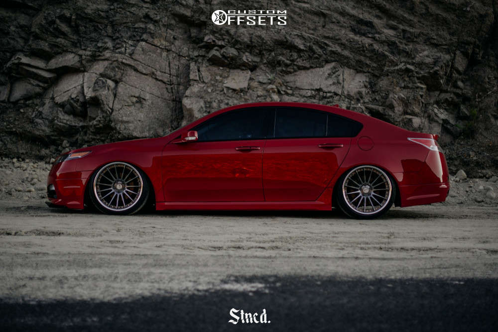 2010 Acura TL with 20x9.5 18 SSR Executor Cv04 and 245/35R20 Lionhart Lh-503 and Air Suspension ...