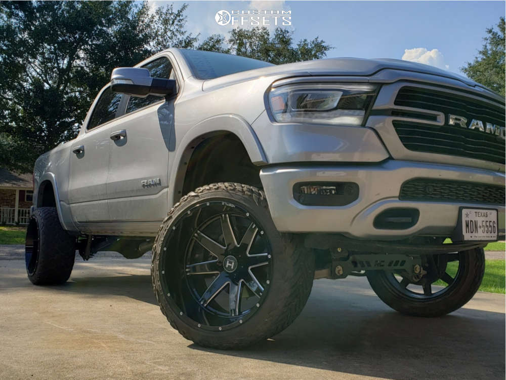 2019 Ram 1500 with 24x14 -76 Hostile Alpha and 35/13.5R24 Fuel Mud ...