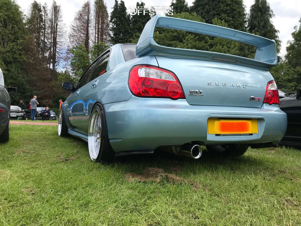 2004 Subaru Impreza with 18x9.5 35 Japan Racing Jr23 and 235/35R18 ...