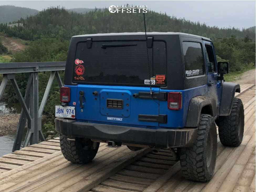 2016 Jeep Wrangler JK with 17x9 -12 Vision Soft 8 and 35/12.5R17 ...