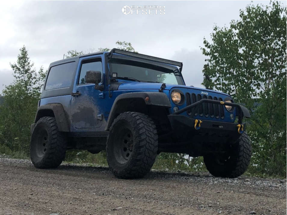 2016 Jeep Wrangler JK with 17x9 -12 Vision Soft 8 and 35/12.5R17 ...