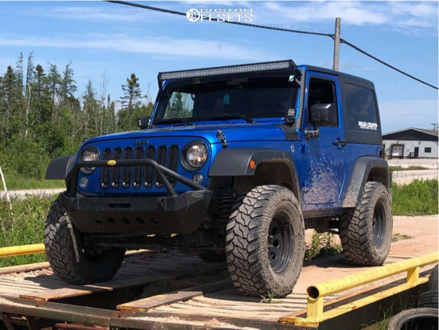 2016 Jeep Wrangler JK with 17x9 -12 Vision Soft 8 and 35/12.5R17 ...