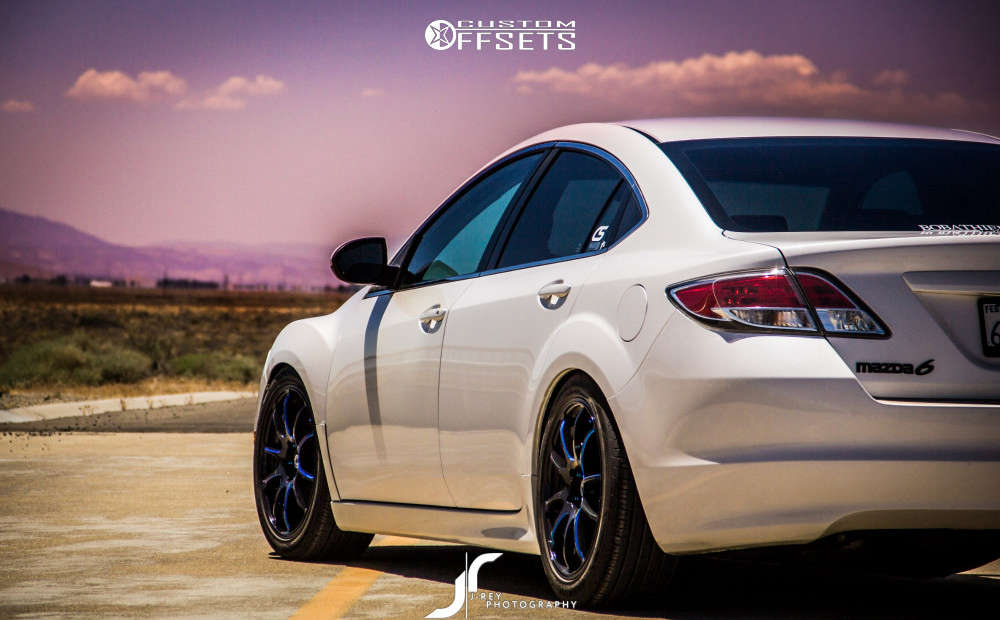 2012 Mazda 6 with 18x8 45 Konig Illusion and 235/45R18 Hankook Ventus ...