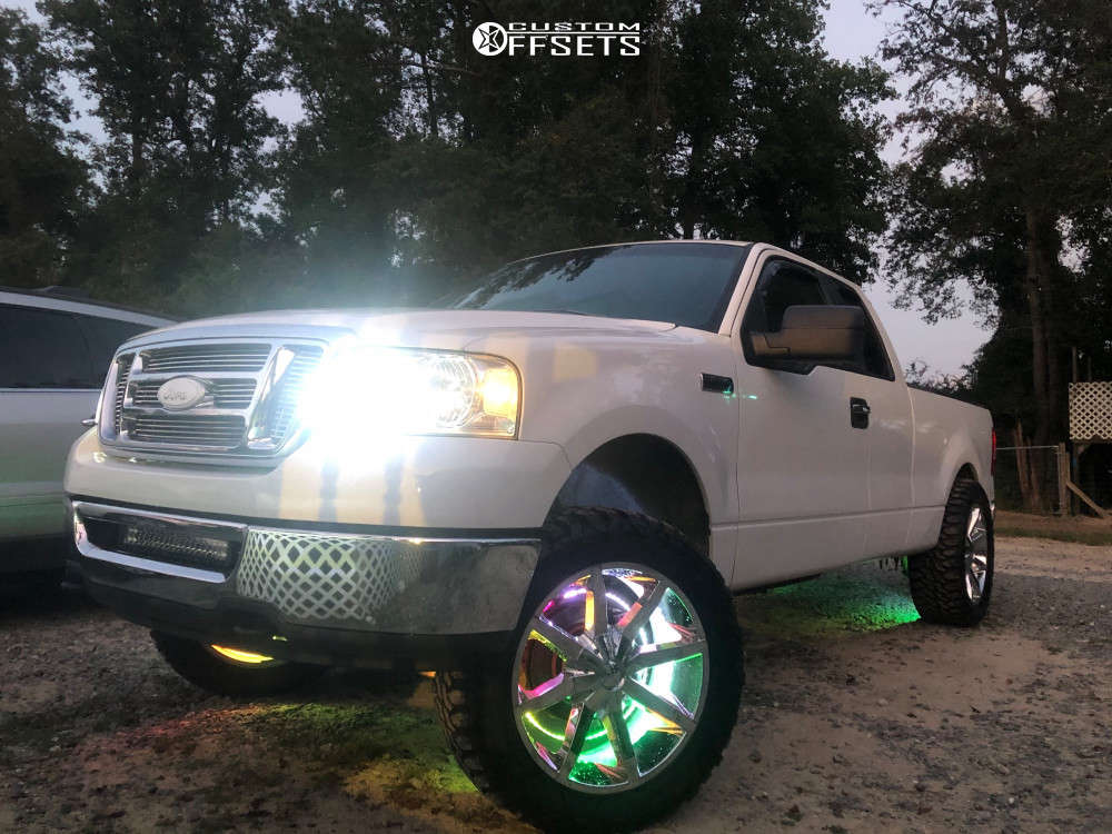 2007 Ford F-150 with 22x9.5 38 KMC Slide and 35/12.5R22 Haida Mud Champ ...