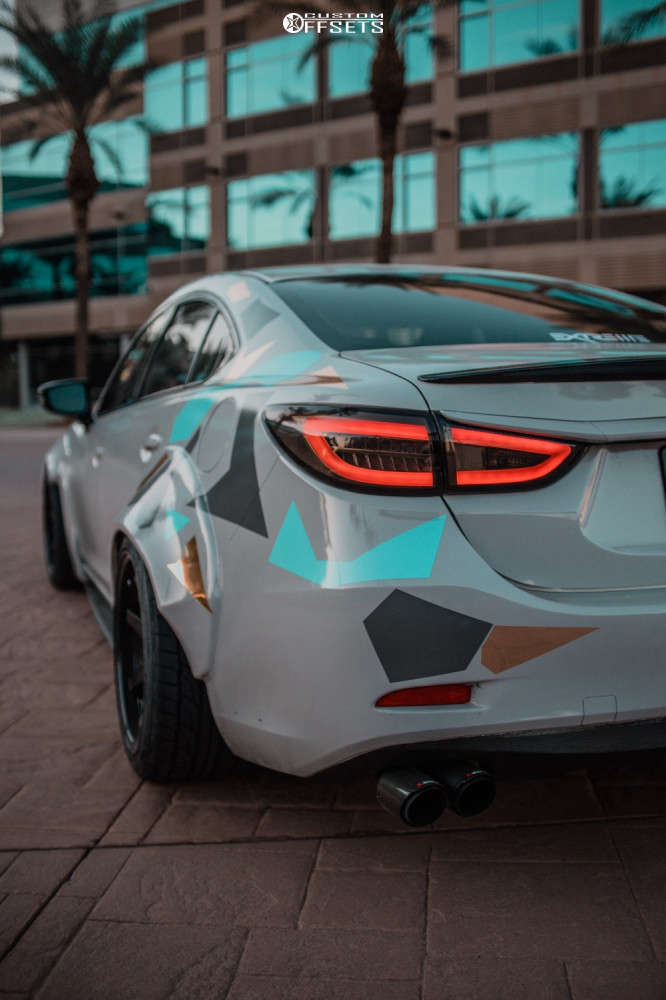 2016 Mazda 6 with 18x10.5 25 ESR Sr07 and 275/35R18 Nitto Nt555r and ...