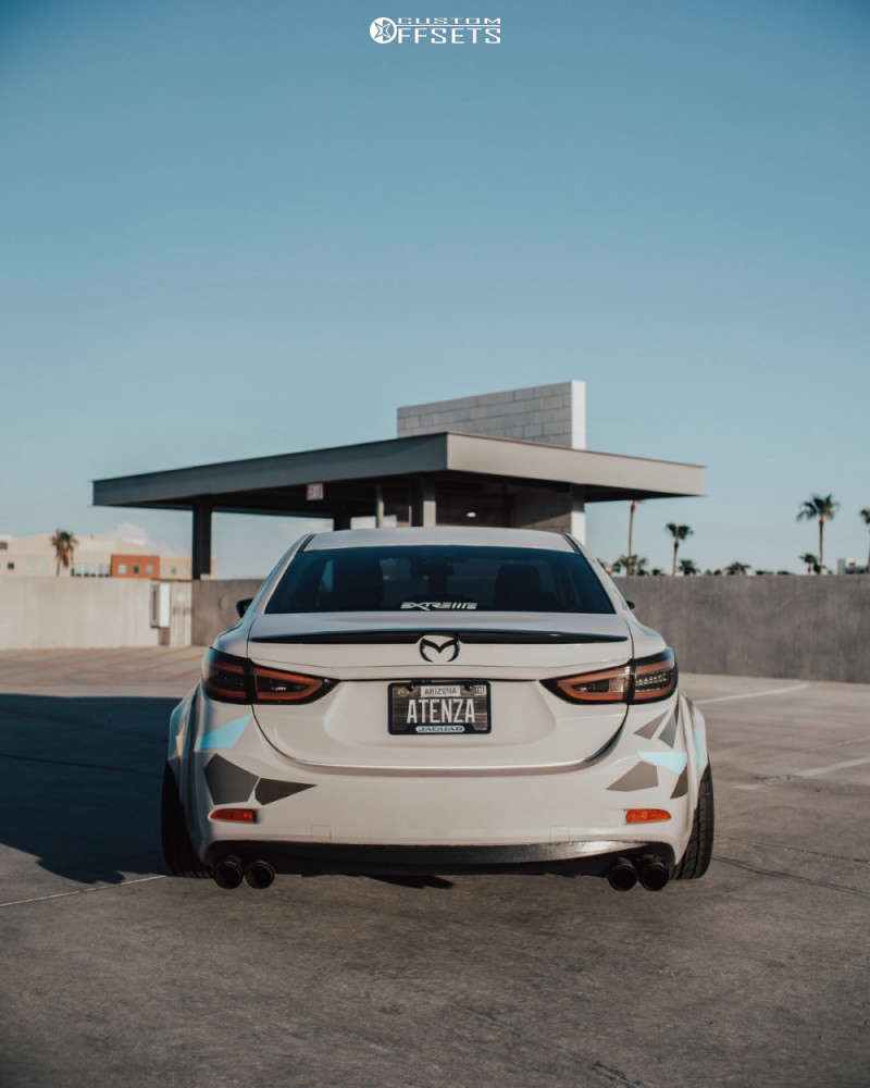2016 Mazda 6 with 18x10.5 25 ESR Sr07 and 275/35R18 Nitto Nt555r and ...