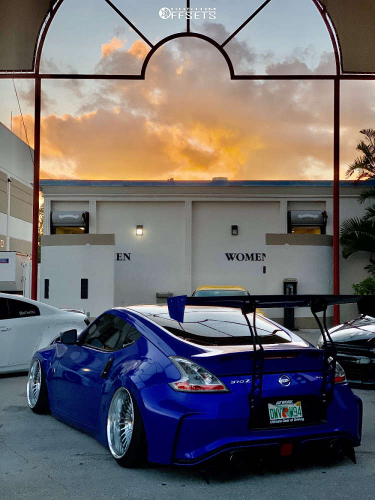 2013 Nissan 370Z with 19x11 4 Work Emitz and 235/35R19 Achilles Atr ...