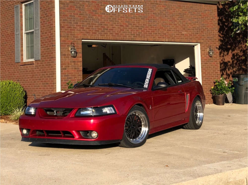 2001 Ford Mustang with 18x9.5 22 ESR Sr05 and 245/35R18 Nitto Invo and ...