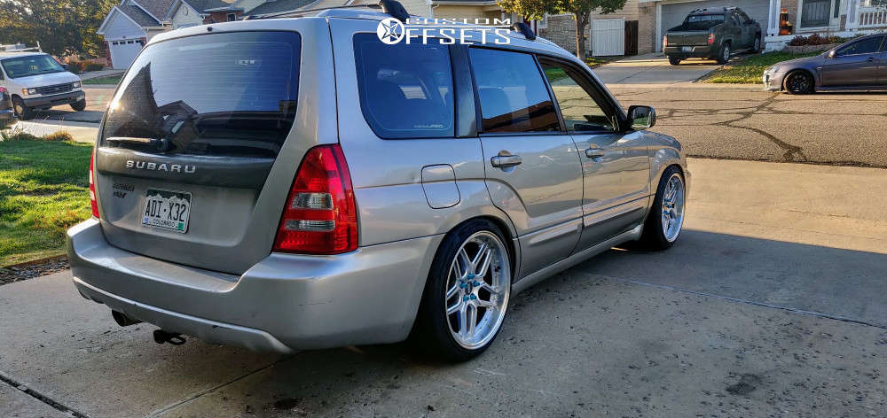 2005 Subaru Forester with 18x9.5 35 ESR CS15 and 225/40R18 Milestar ...