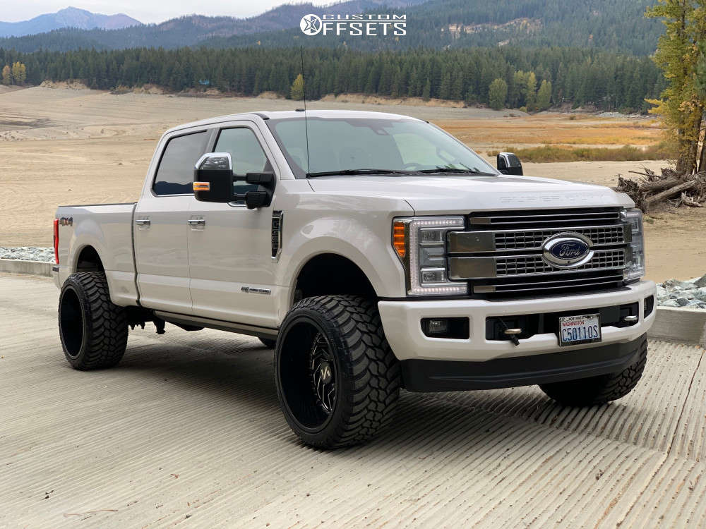 2017 Ford F-350 Super Duty with 24x14 -81 ARKON OFF-ROAD Crown Series ...
