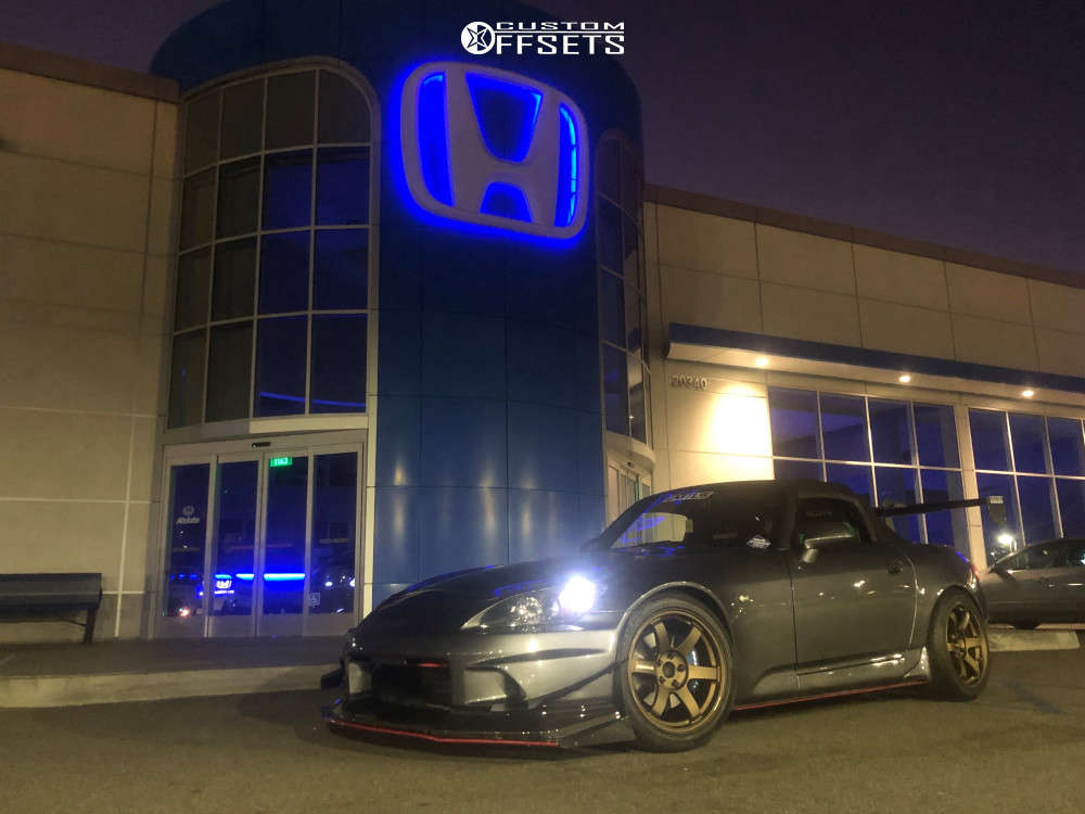 2004 Honda S2000 with 17x9.5 38 Rays Engineering Te37 and 255/40R17 ...