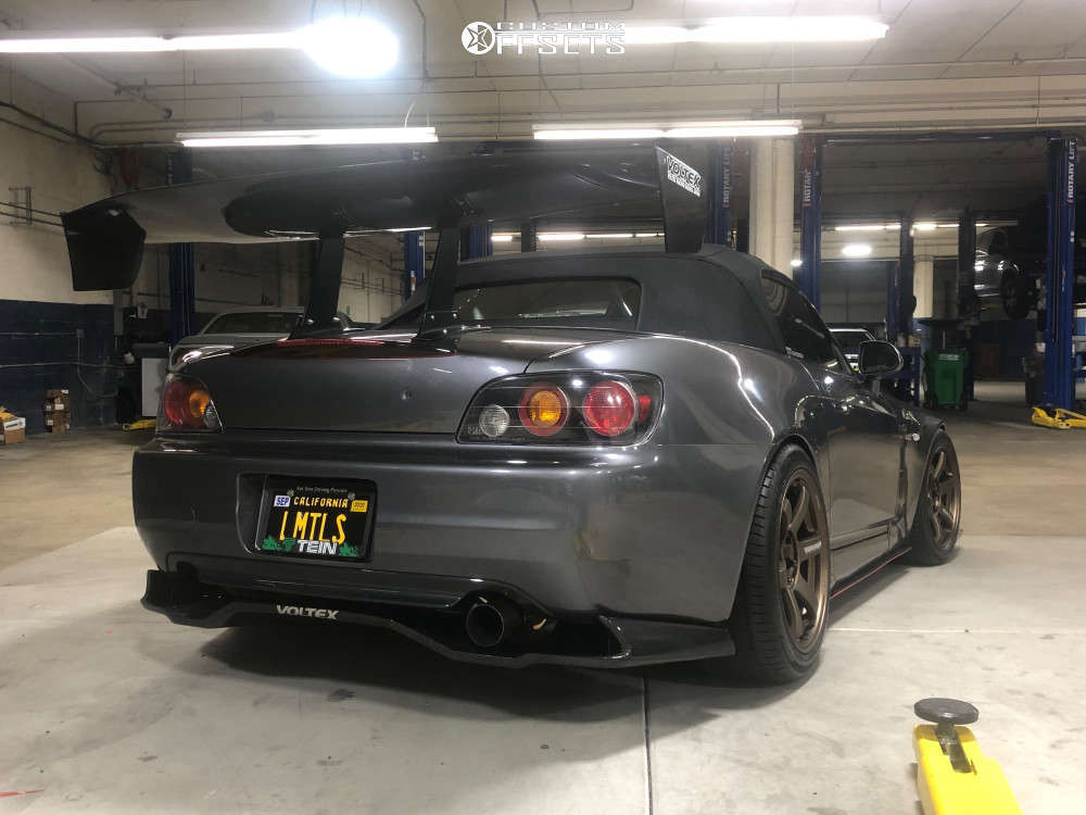 2004 Honda S2000 with 17x9.5 38 Rays Engineering Te37 and 255/40R17 ...