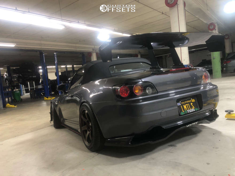 2004 Honda S2000 with 17x9.5 38 Rays Engineering Te37 and 255/40R17 ...