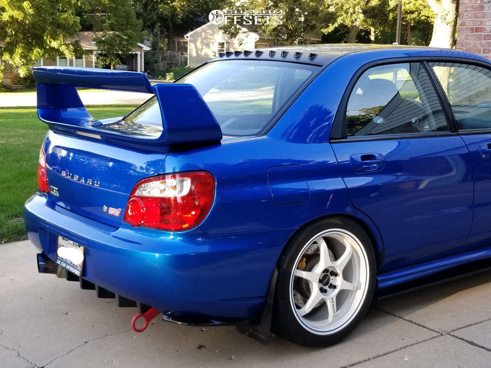 2004 Subaru WRX STI with 18x8.5 40 Buddy Club P1 Sf and 235/40R18 ...
