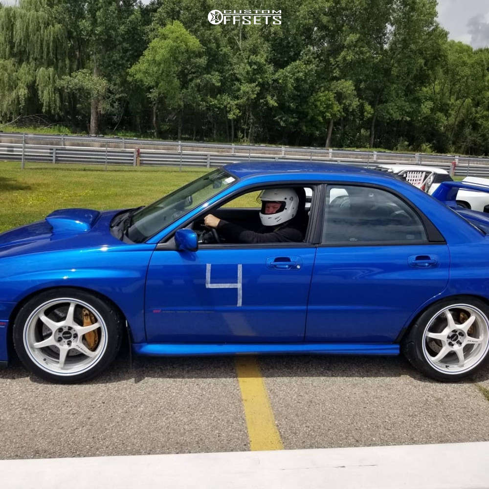 2004 Subaru WRX STI with 18x8.5 40 Buddy Club P1 Sf and 235/40R18 ...