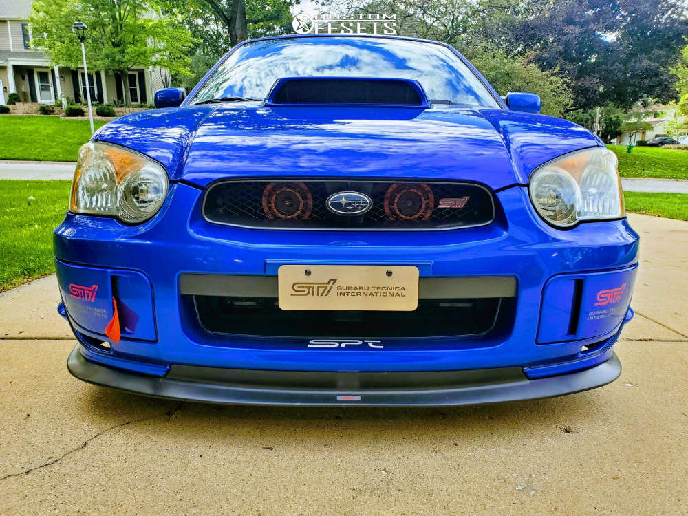 2004 Subaru WRX STI with 18x8.5 40 Buddy Club P1 Sf and 235/40R18 ...
