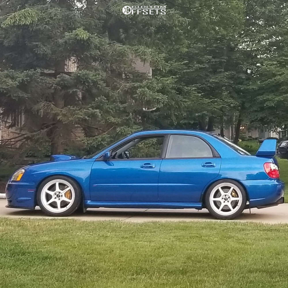 2004 Subaru WRX STI with 18x8.5 40 Buddy Club P1 Sf and 235/40R18 ...