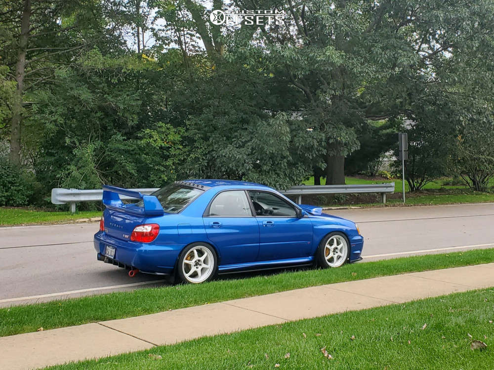 2004 Subaru WRX STI with 18x8.5 40 Buddy Club P1 Sf and 235/40R18 ...