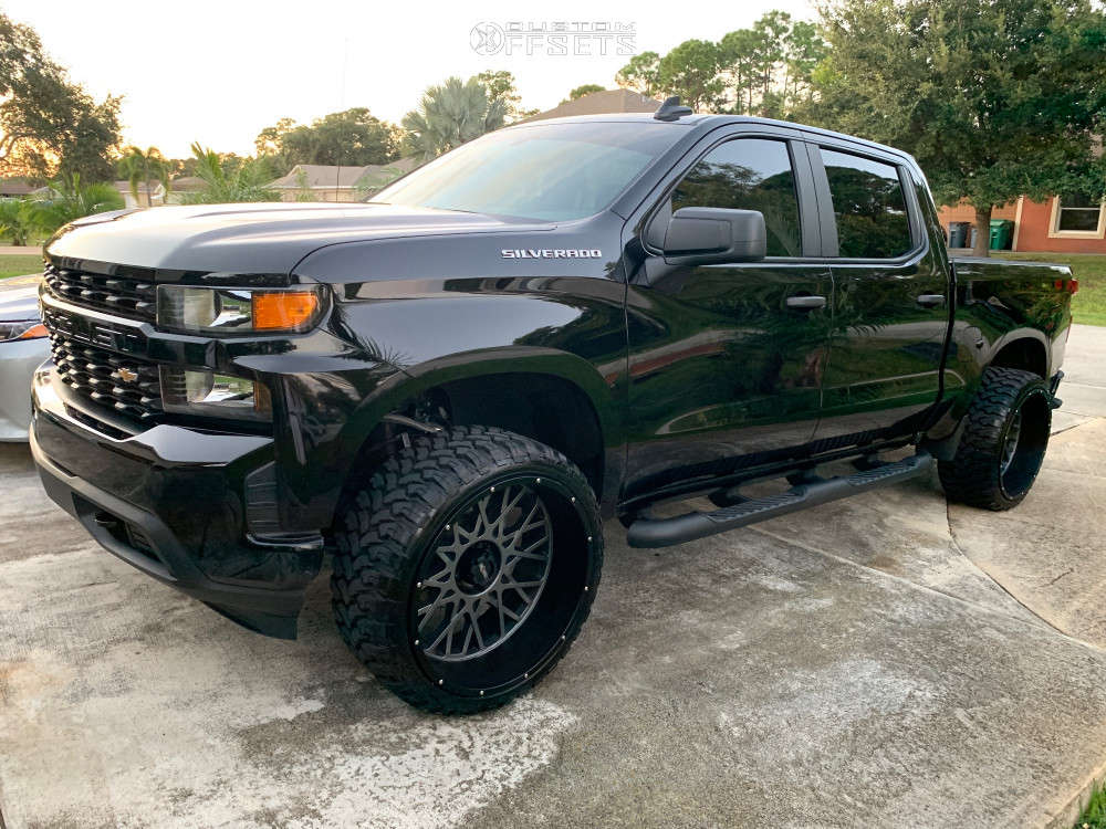 2019 Chevrolet Silverado 1500 with 24x12 -54 Vision Rocker and 33/12 ...