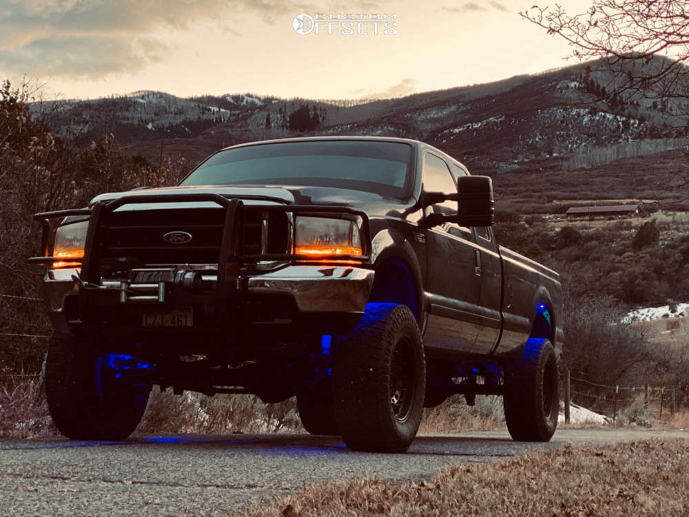 2002 Ford F-250 Super Duty with 18x9.5 12 Black Rhino Arsenal and 35/12 ...