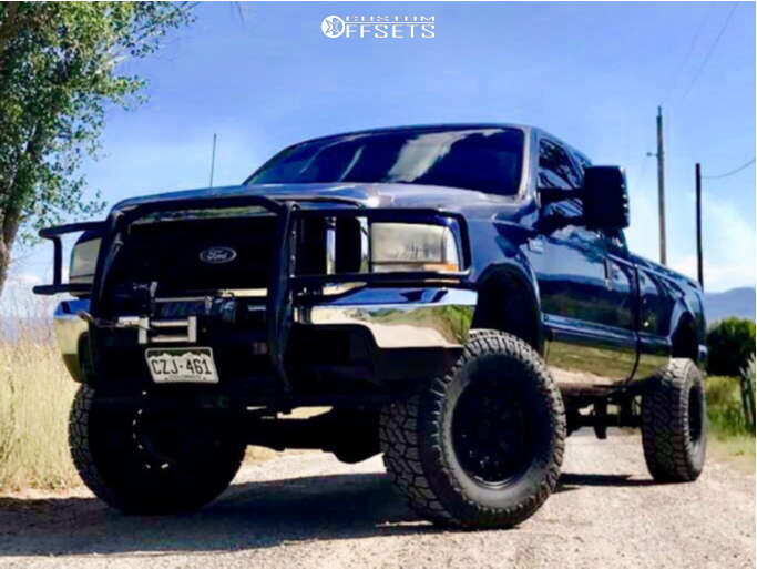 2002 Ford F-250 Super Duty with 18x9.5 12 Black Rhino Arsenal and 35/12 ...