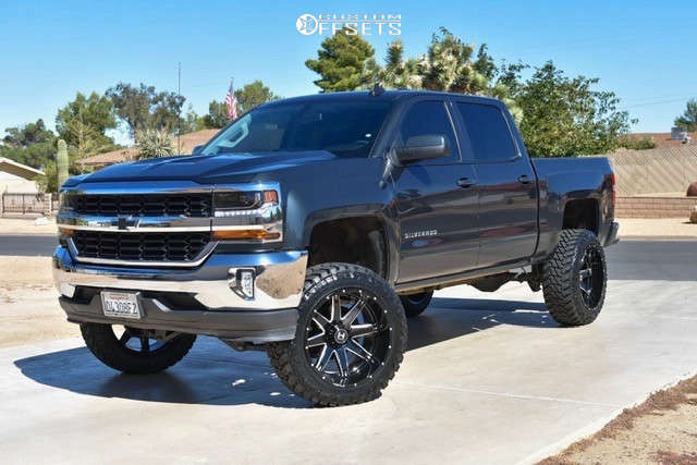 2017 Chevrolet Silverado 1500 with 22x12 -44 Hostile Alpha and 35/12.5R22 Atturo Trail Blade Mt ...