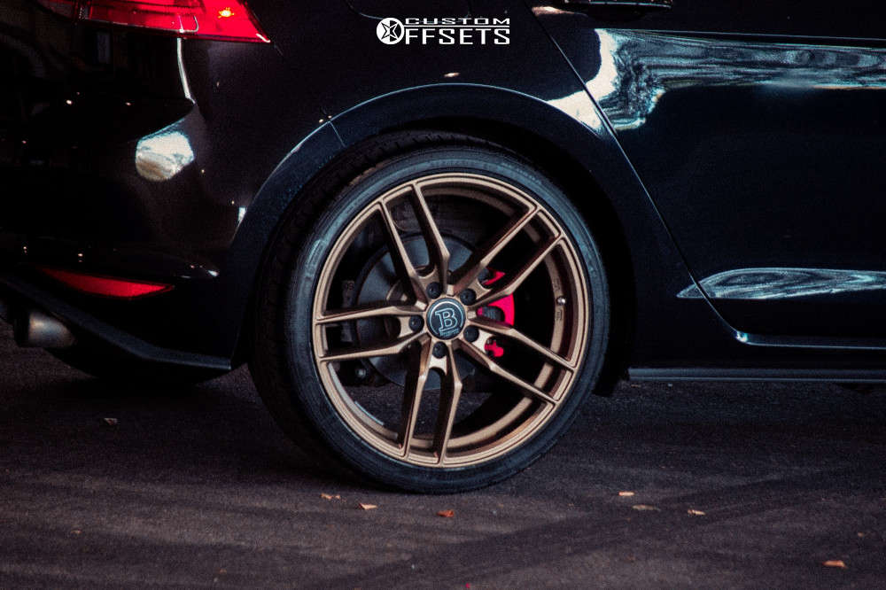 2015 Volkswagen GTI with 19x8.5 40 Bremmer Kraft BR16 and 235/35R19 ...
