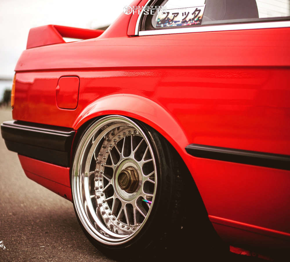 1990 BMW 325i with 16x9.5 WRD Mesh and 195/40R16 Nankang NS-20 and Air ...