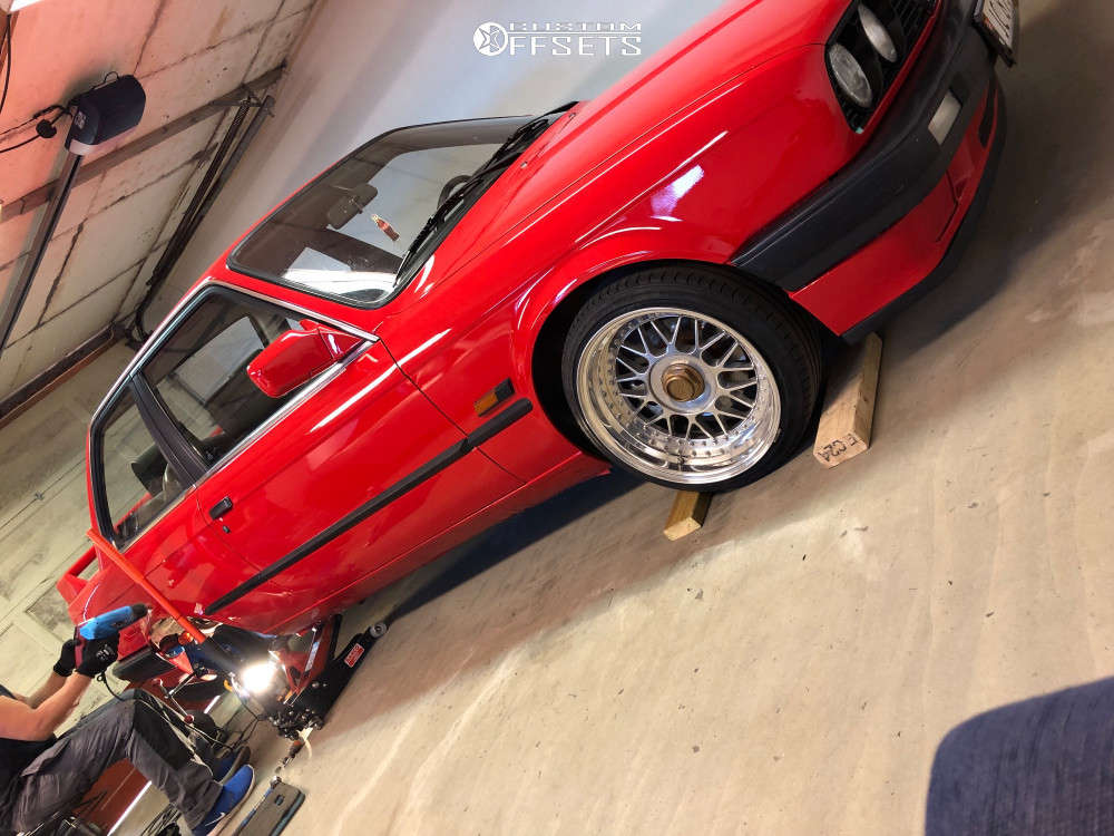 1990 BMW 325i with 16x9.5 WRD Mesh and 195/40R16 Nankang NS-20 and Air ...