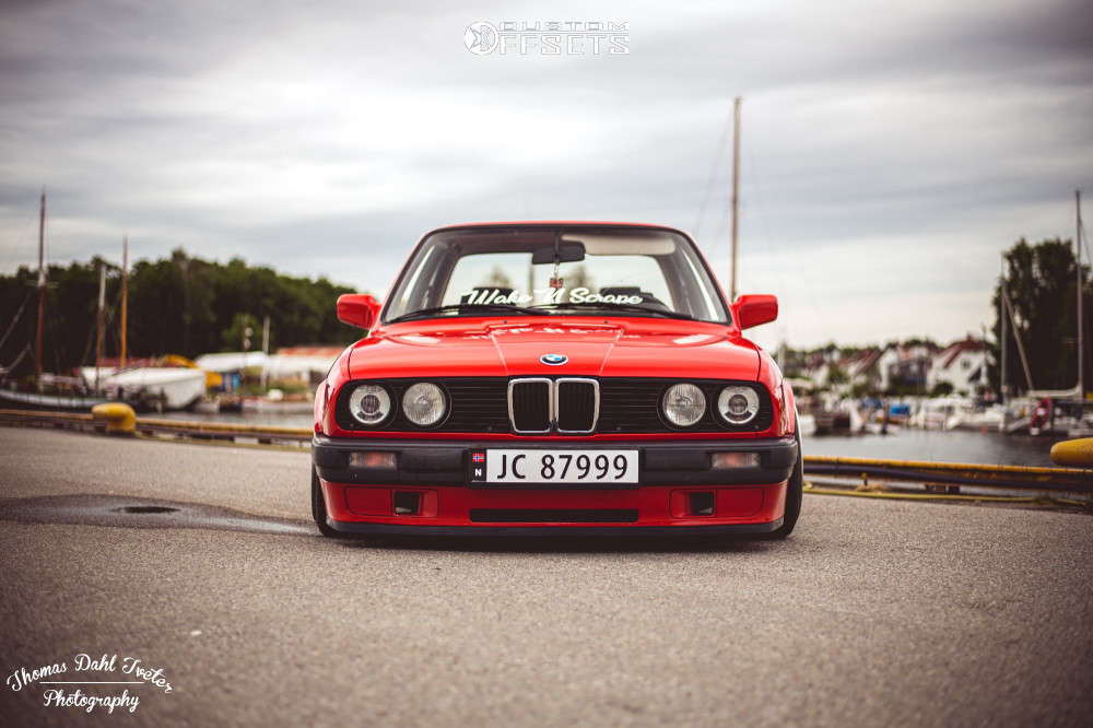 1990 BMW 325i with 16x9.5 WRD Mesh and 195/40R16 Nankang NS-20 and Air ...