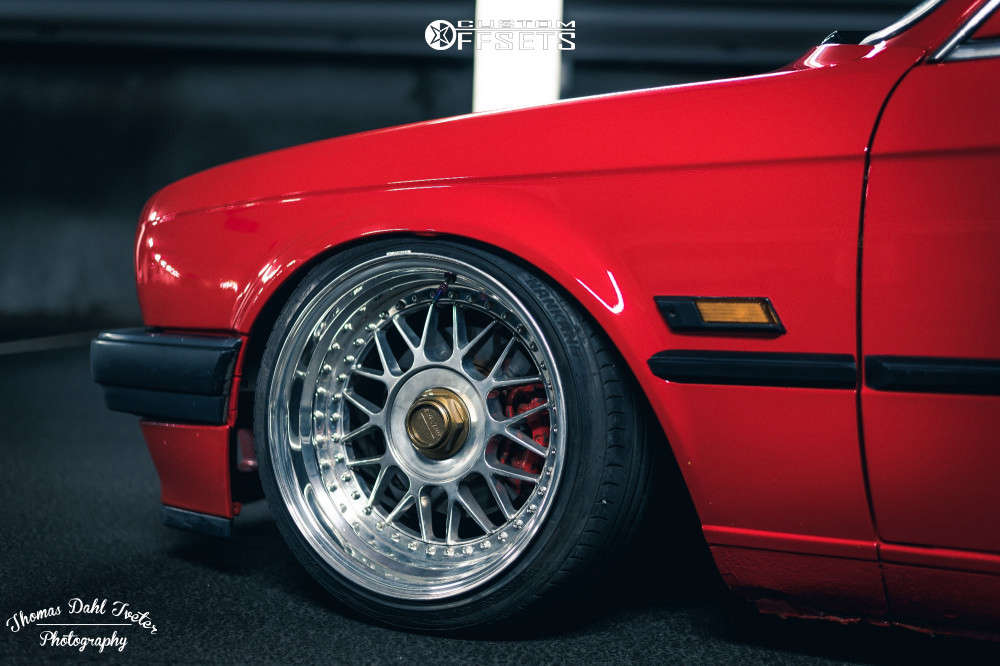 1990 BMW 325i with 16x9.5 WRD Mesh and 195/40R16 Nankang NS-20 and Air ...