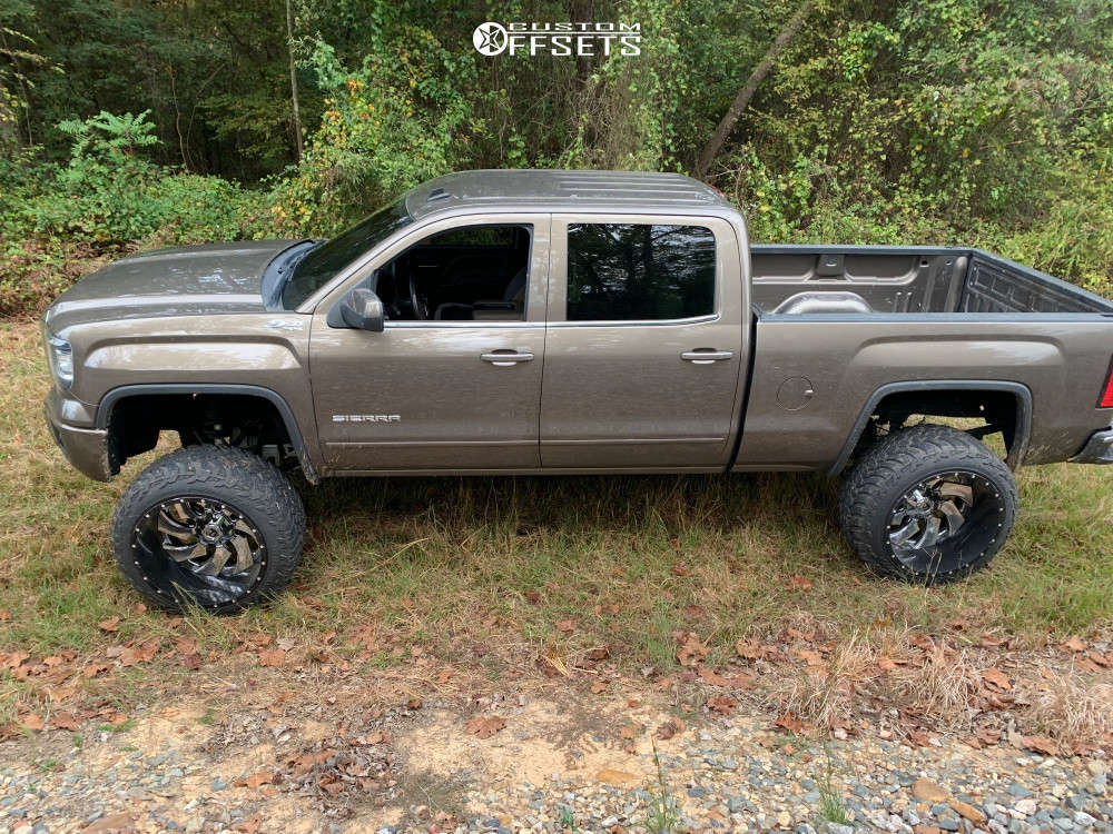 2014 GMC Sierra 1500 with 24x16 -99 Fuel Cleaver D240 and 37/13.5R24 ...